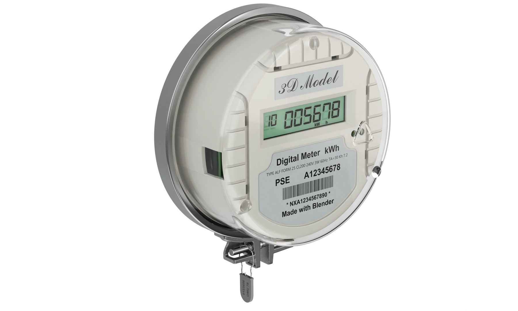 Smart Electric Meter 3D Model - TurboSquid 2208941