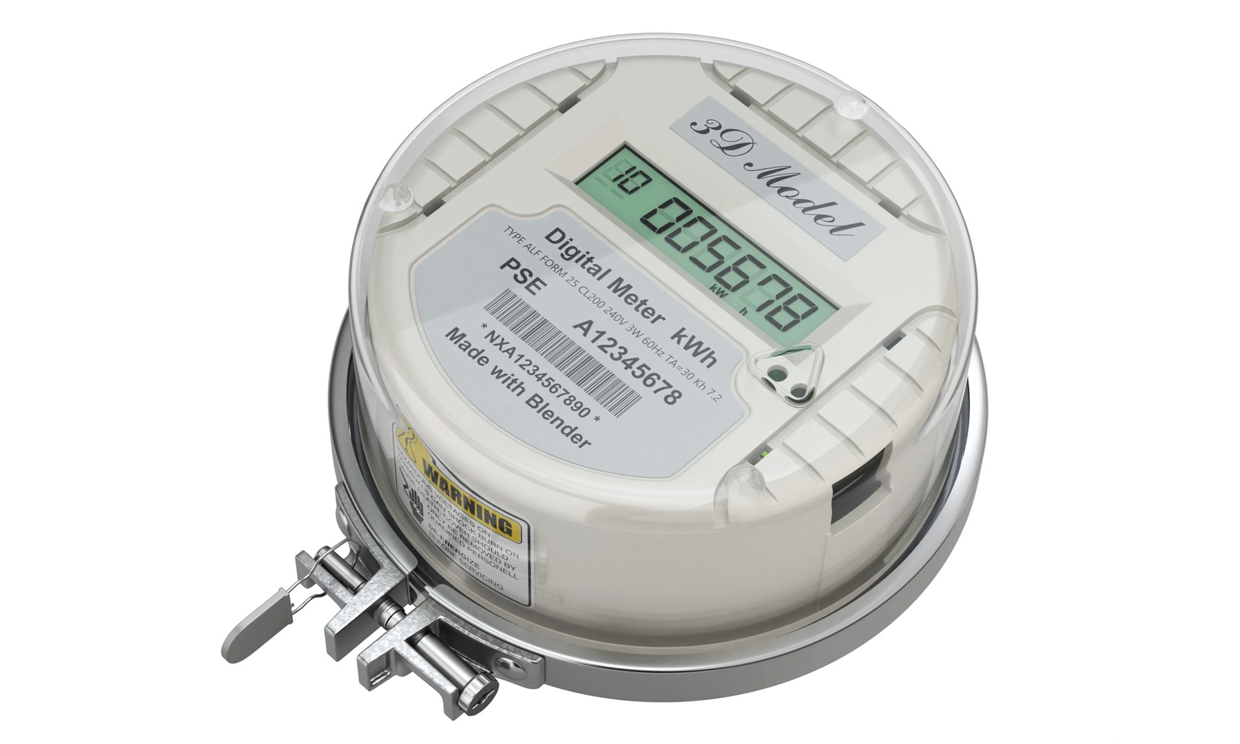Smart Electric Meter 3D Model - TurboSquid 2208941