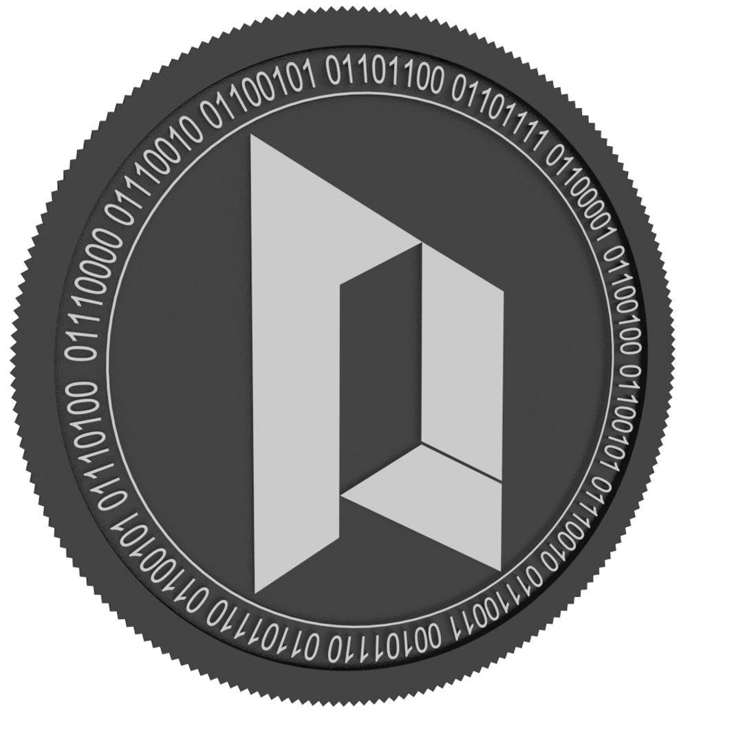 Portal Black Coin 3D Model - TurboSquid 1624894