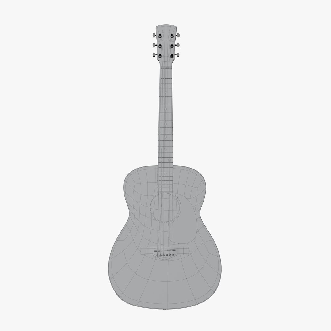 Acoustic Guitar 3D model - TurboSquid 2014919