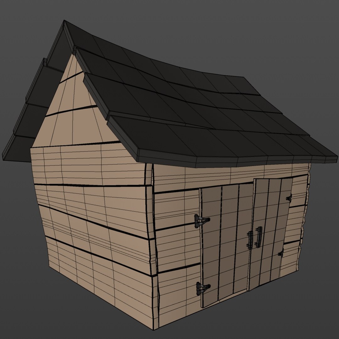 3D Cartoon Shack Model - TurboSquid 1558307
