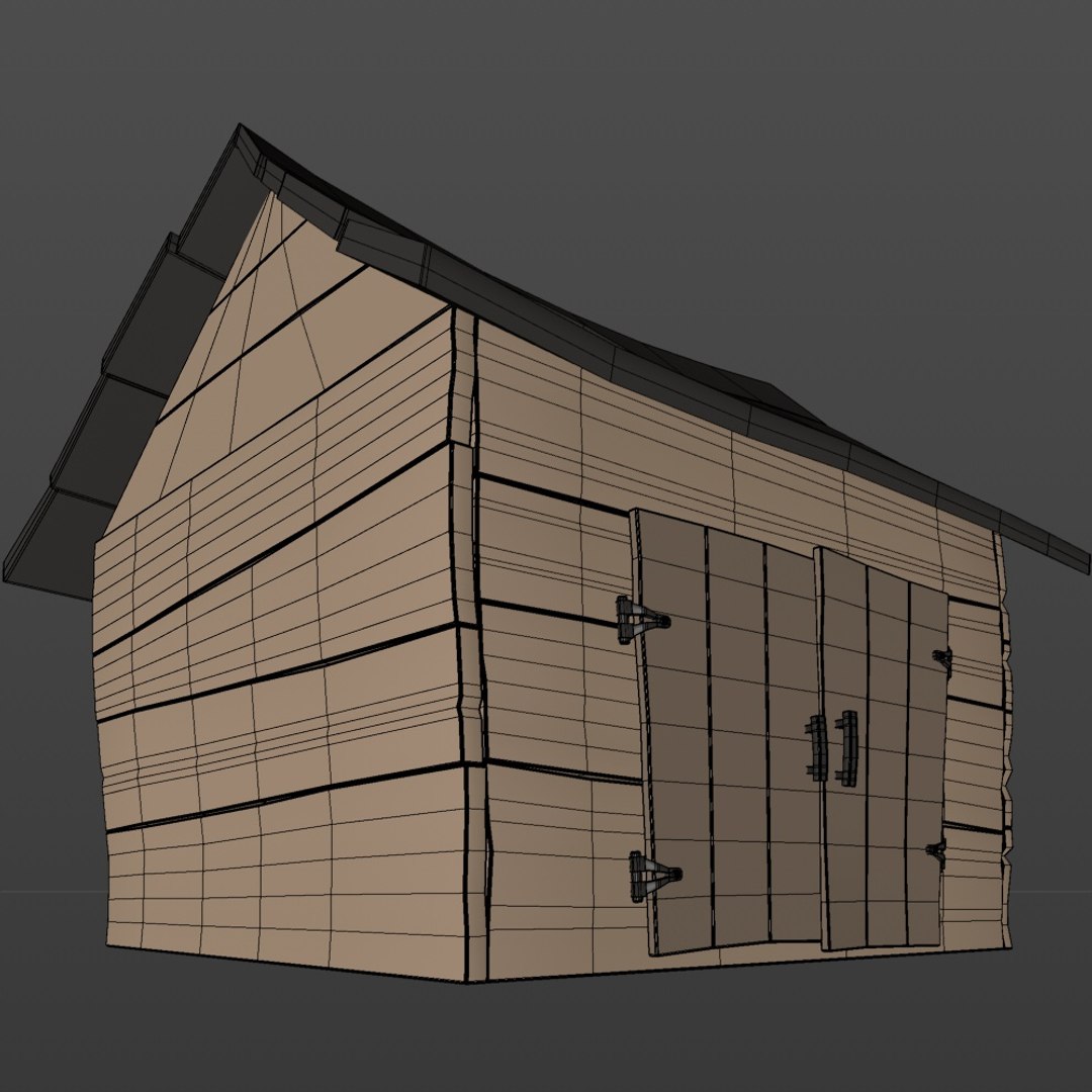 3D Cartoon Shack Model - TurboSquid 1558307
