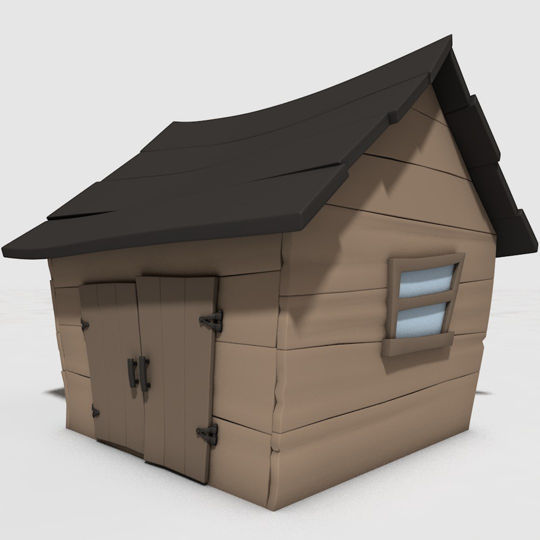 3D Cartoon Shack Model - TurboSquid 1558307