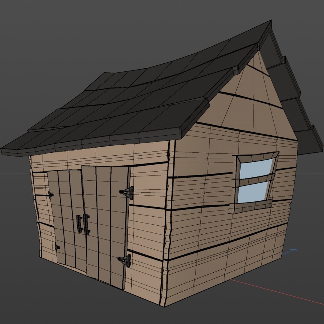 3D Cartoon Shack Model - TurboSquid 1558307