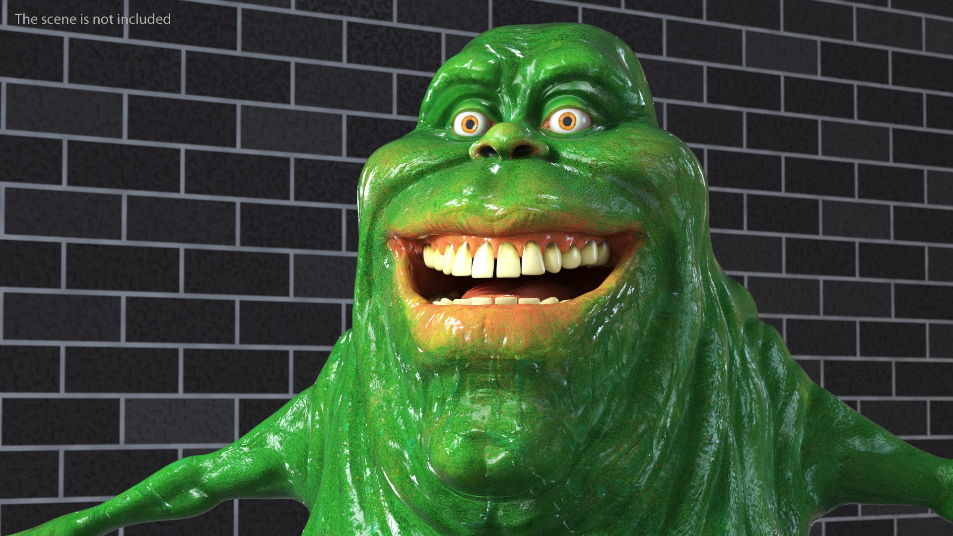 3D Slimer Ghost Character Rigged for Maya - TurboSquid 2056743
