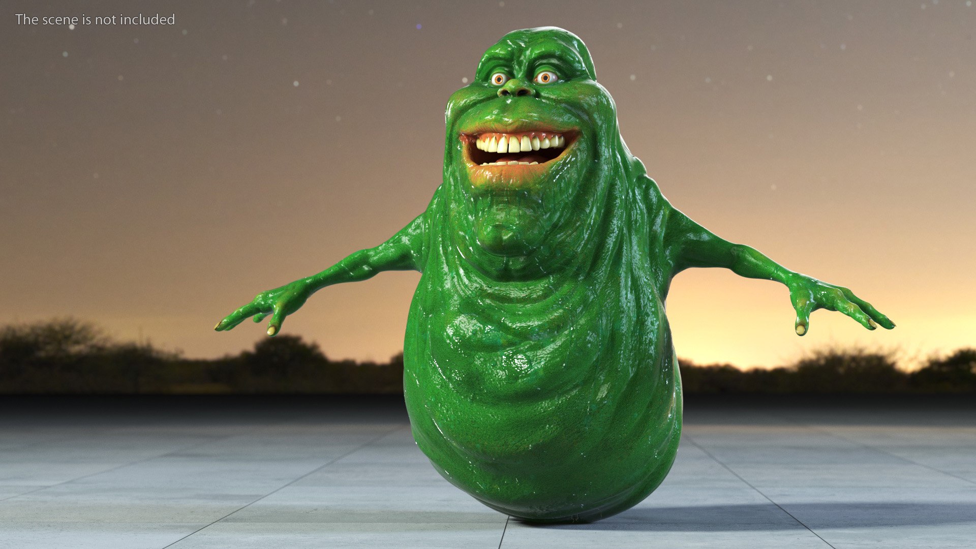 3D Slimer Ghost Character Rigged for Maya - TurboSquid 2056743