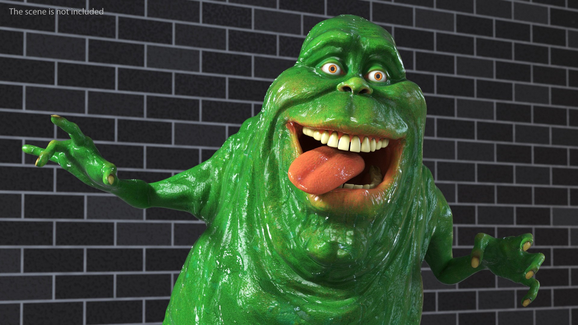 3D Slimer Ghost Character Rigged for Maya - TurboSquid 2056743