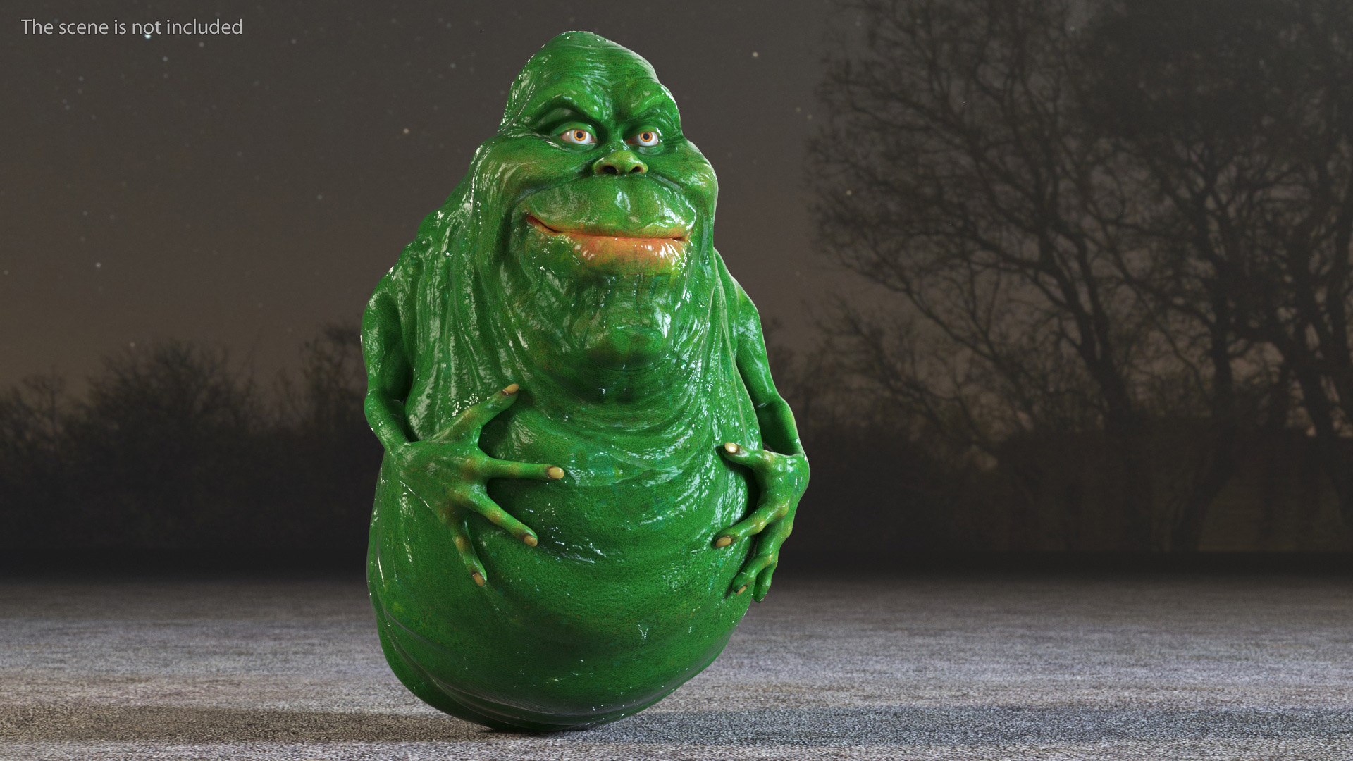 3D Slimer Ghost Character Rigged for Maya - TurboSquid 2056743