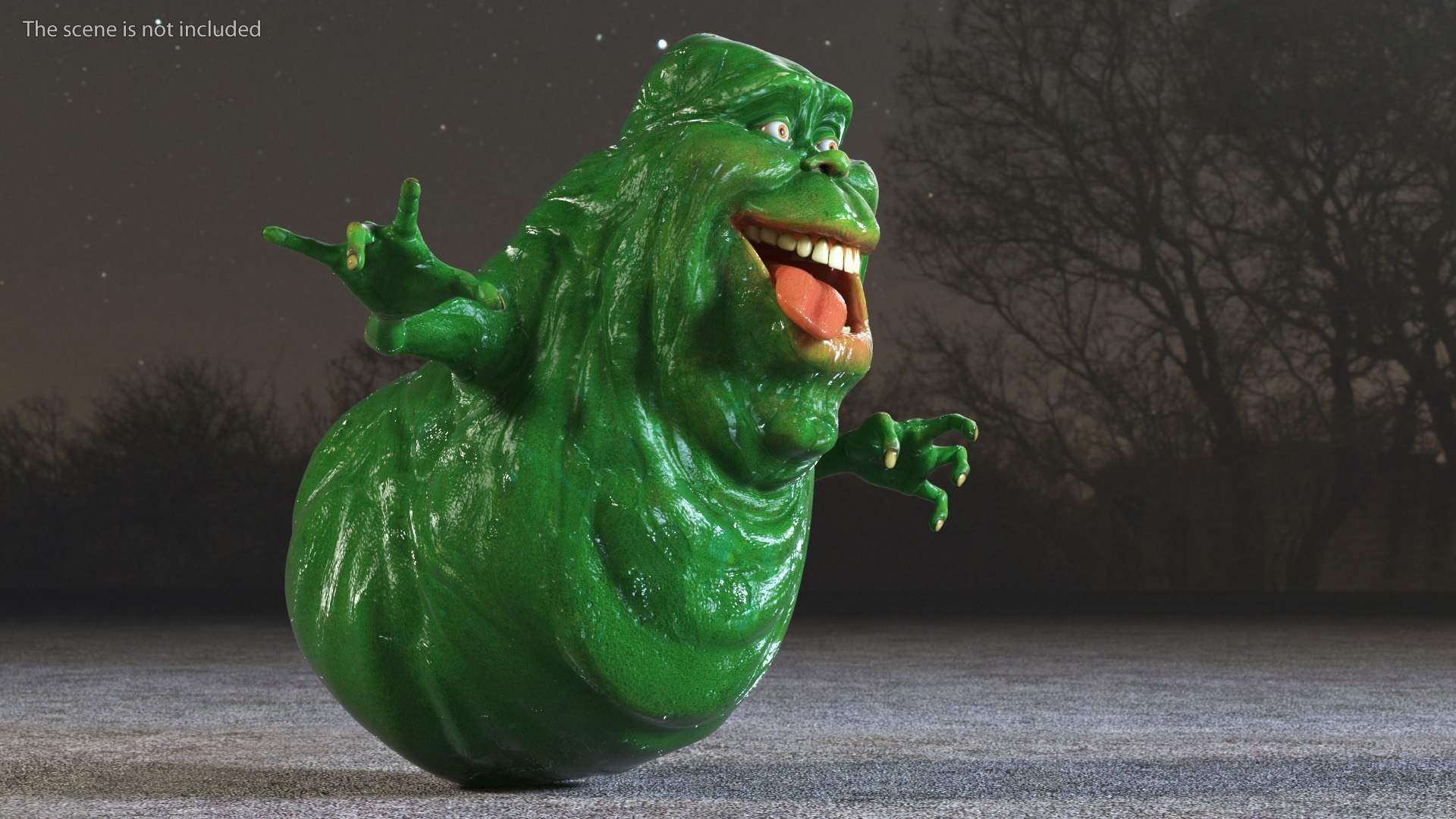 3D Slimer Ghost Character Rigged for Maya - TurboSquid 2056743