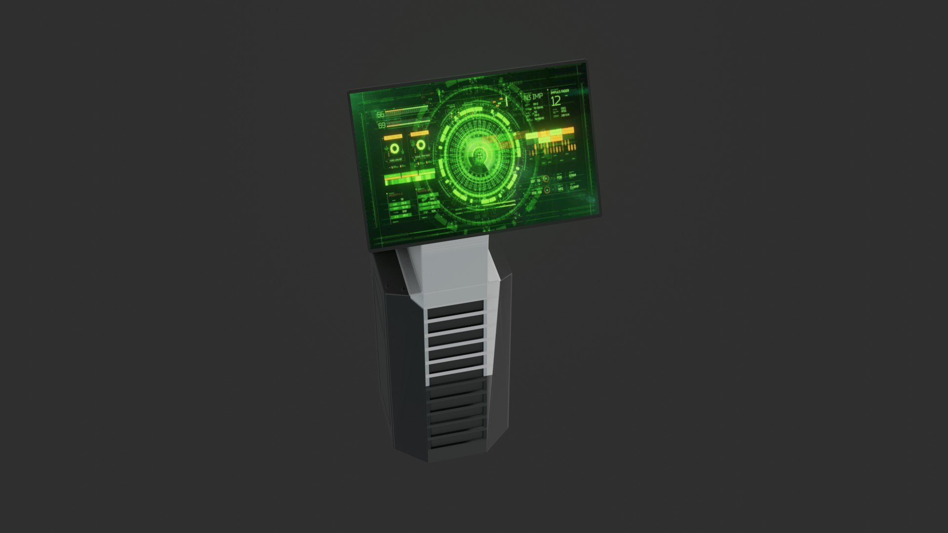 Sci-Fi Control Unit - Low poly - PBR - Game Ready 3D - TurboSquid 1833339