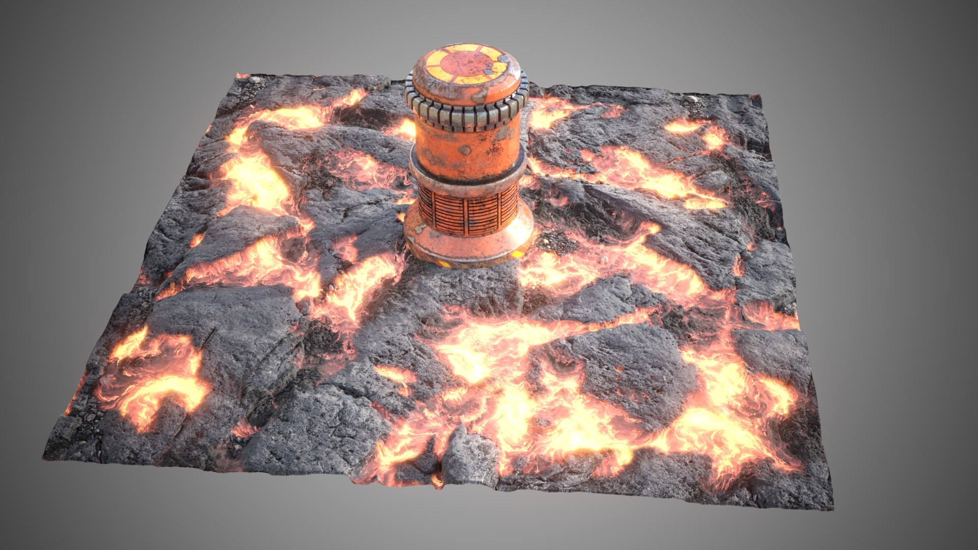 Lava Rocks Ground Tile Model - TurboSquid 2179744