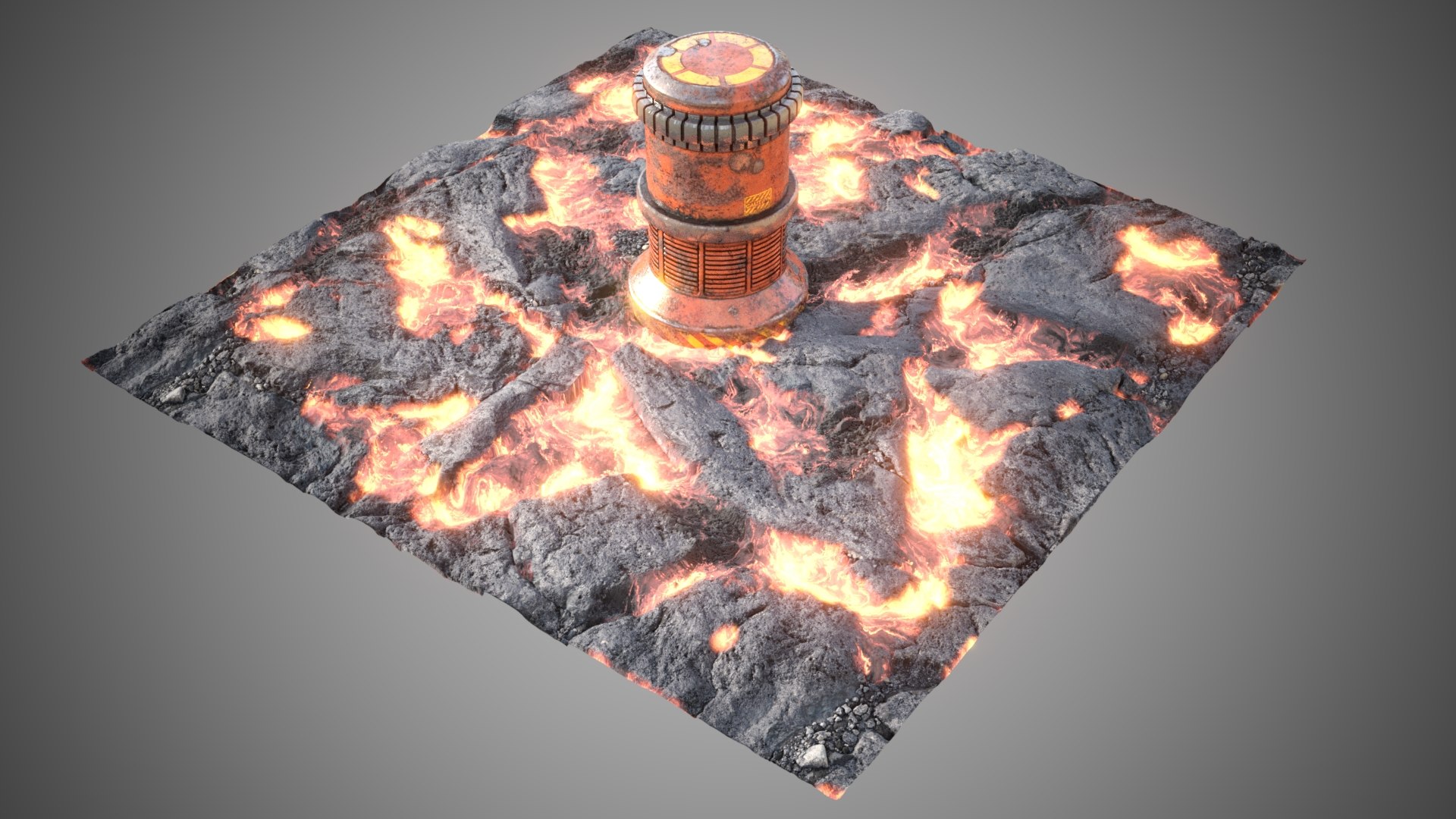 Lava Rocks Ground Tile Model - TurboSquid 2179744