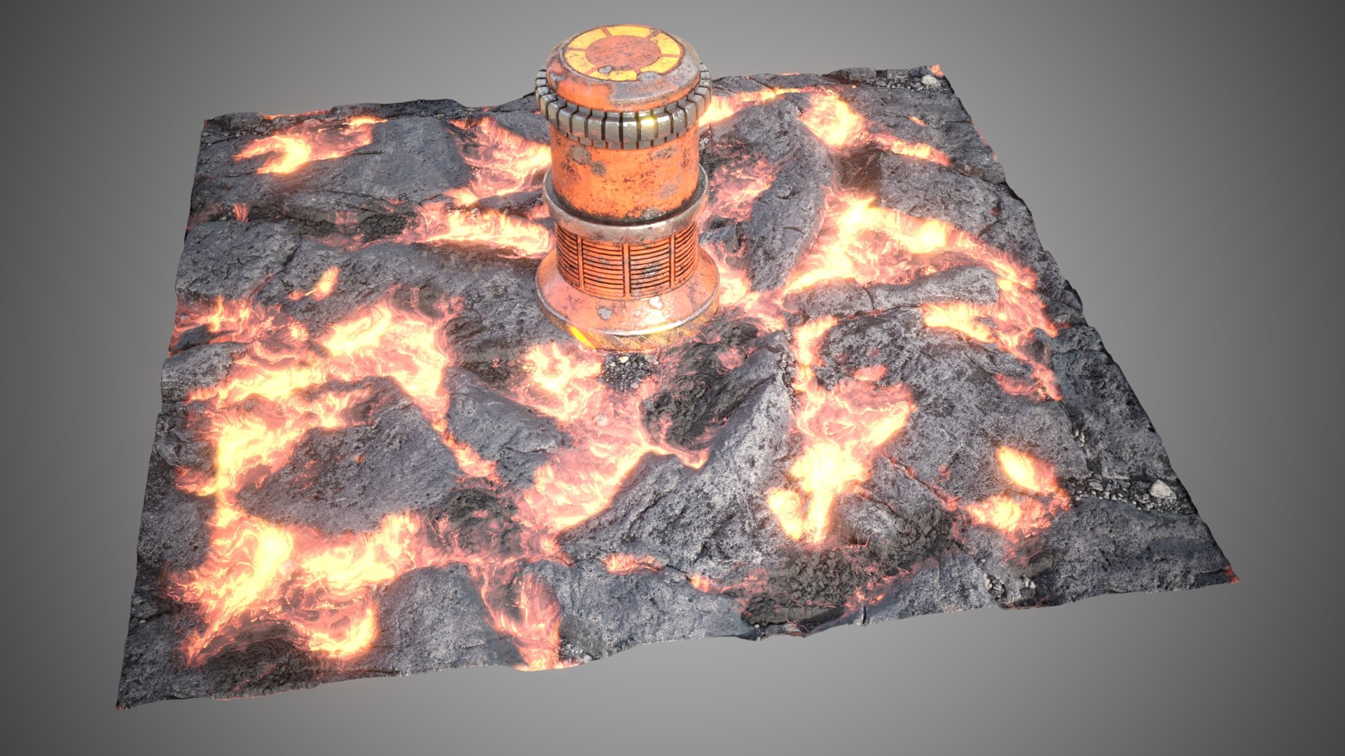 Lava Rocks Ground Tile Model - TurboSquid 2179744