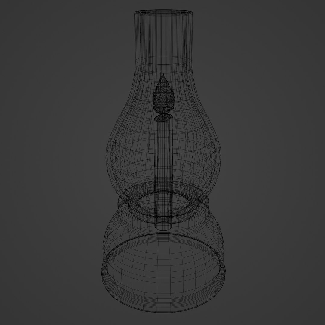 3D Low Poly Candle Lamp - TurboSquid 2064677
