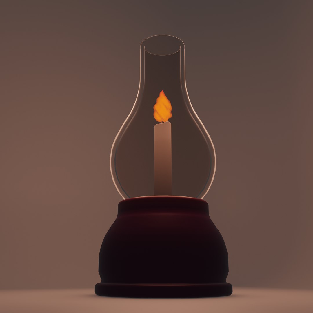 3D Low Poly Candle Lamp - TurboSquid 2064677
