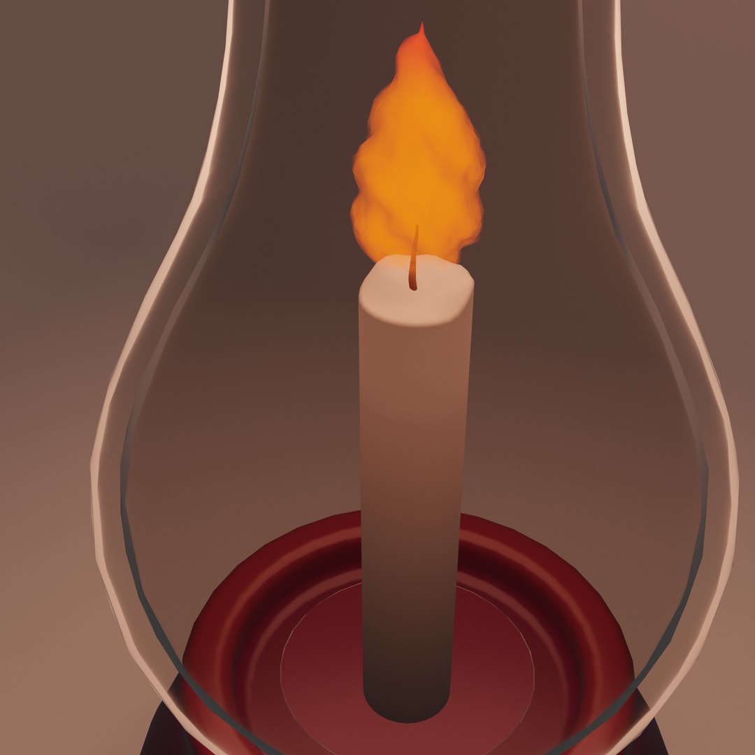 3D Low Poly Candle Lamp - TurboSquid 2064677