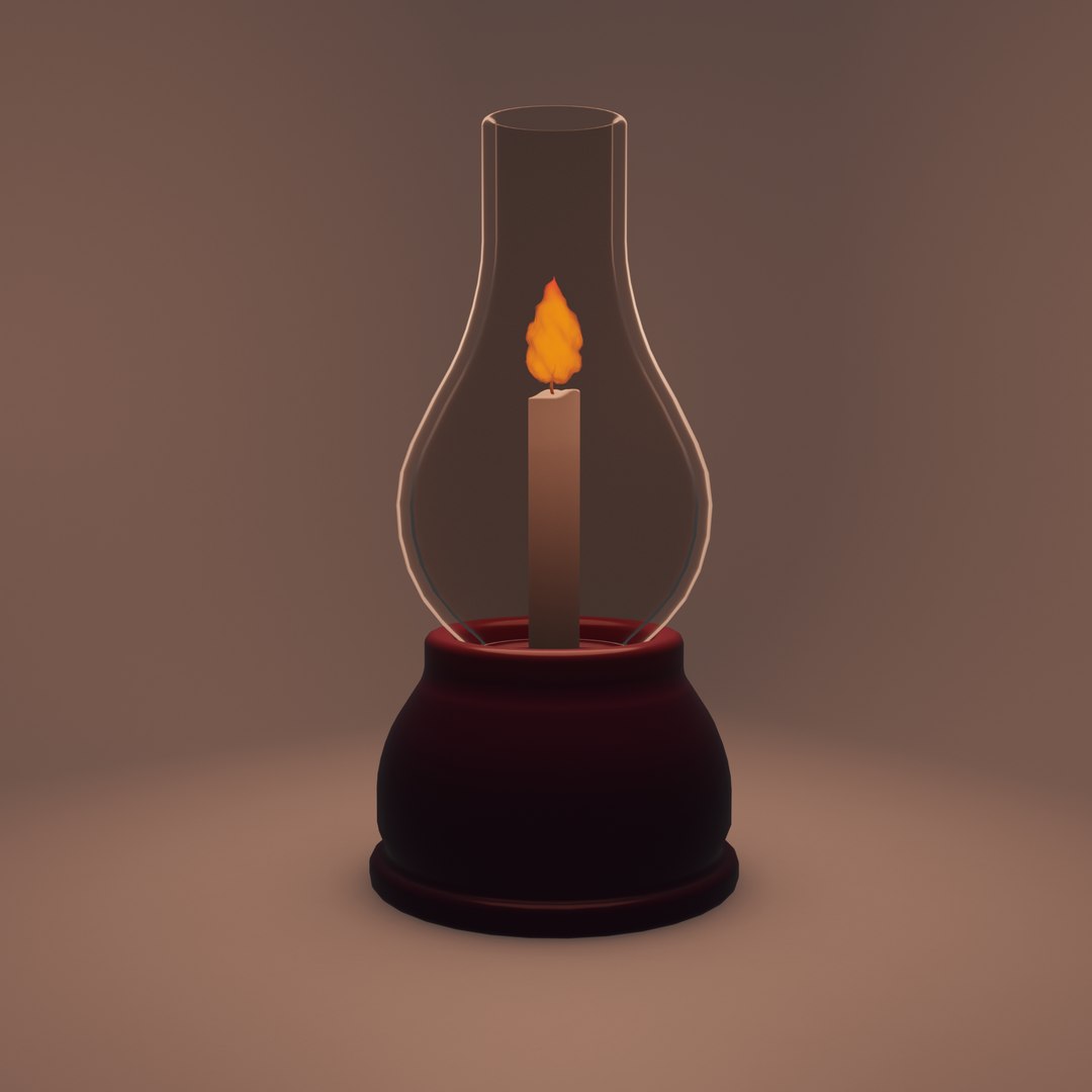 3D Low Poly Candle Lamp - TurboSquid 2064677