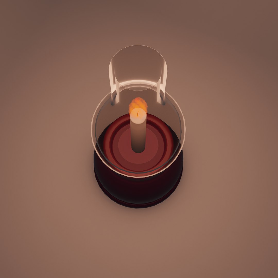 3D Low Poly Candle Lamp - TurboSquid 2064677