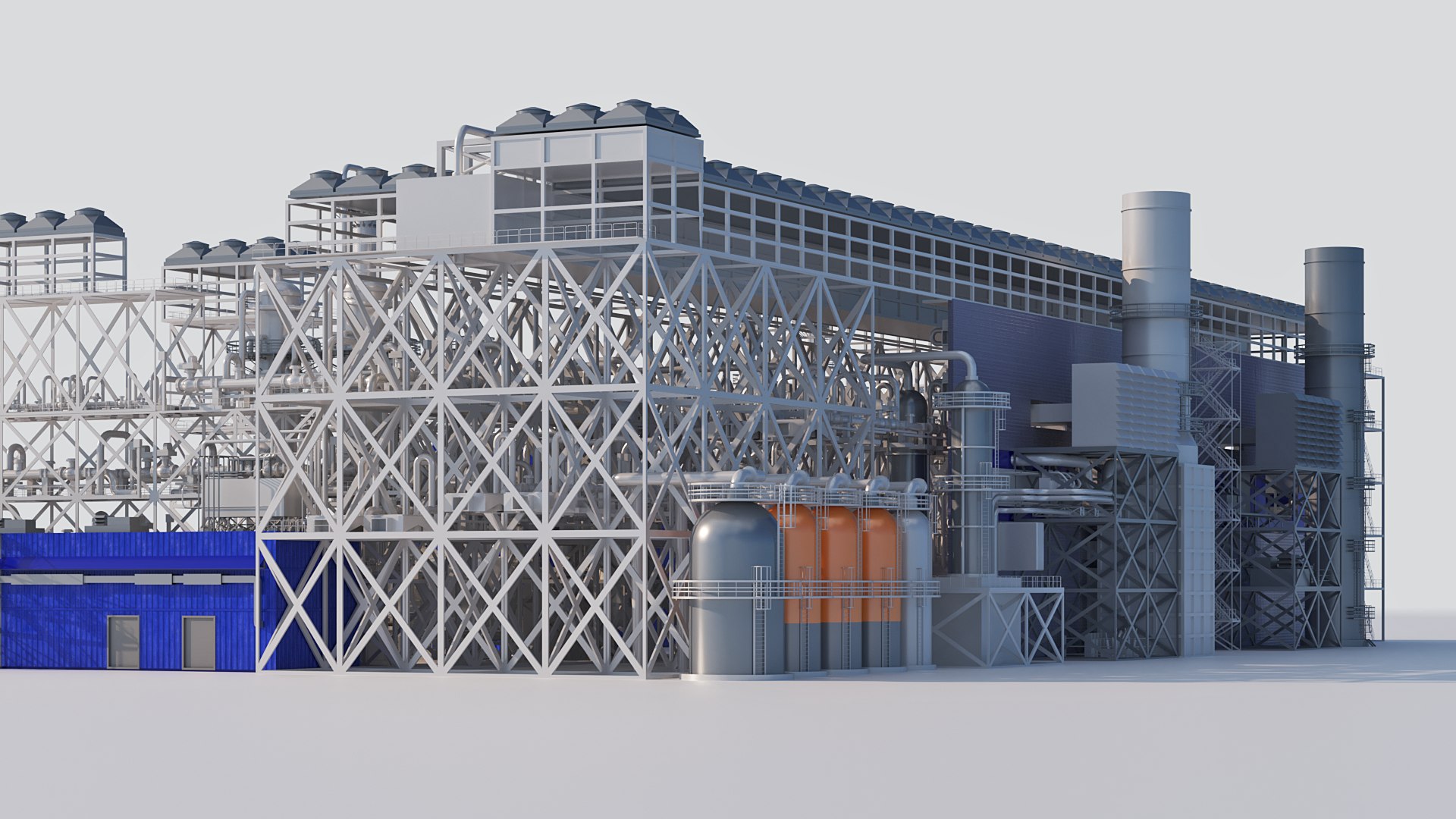 Gas Liquefaction Plant 3D Model - TurboSquid 2417807