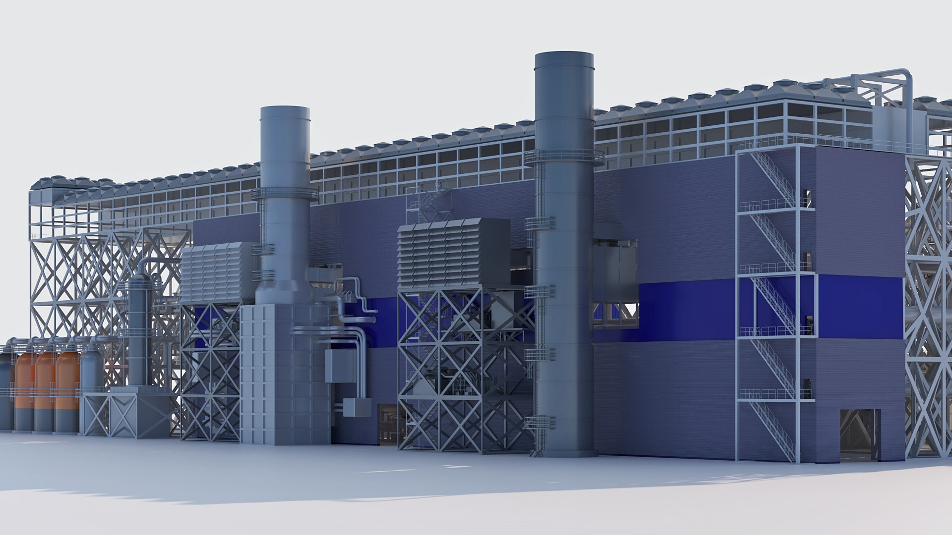 Gas Liquefaction Plant 3D Model - TurboSquid 2417807