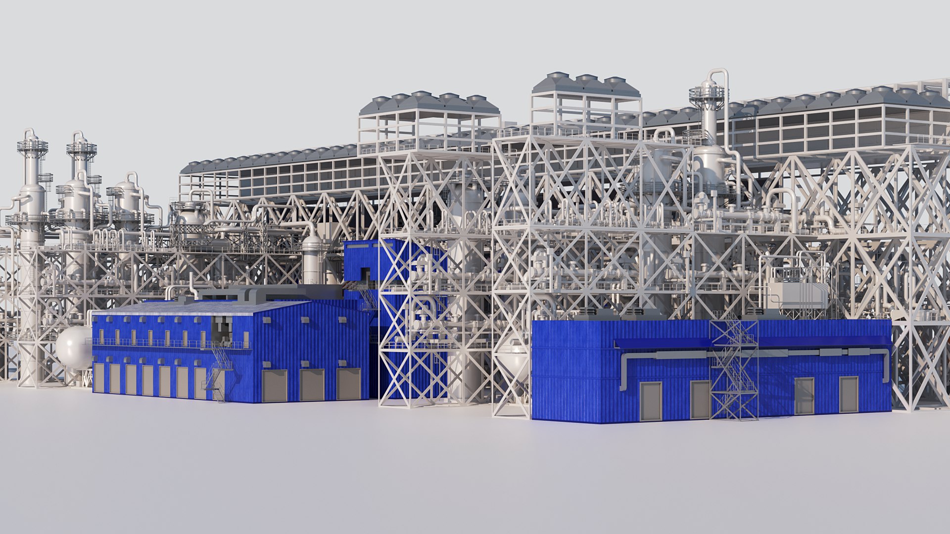 Gas Liquefaction Plant 3D Model - TurboSquid 2417807