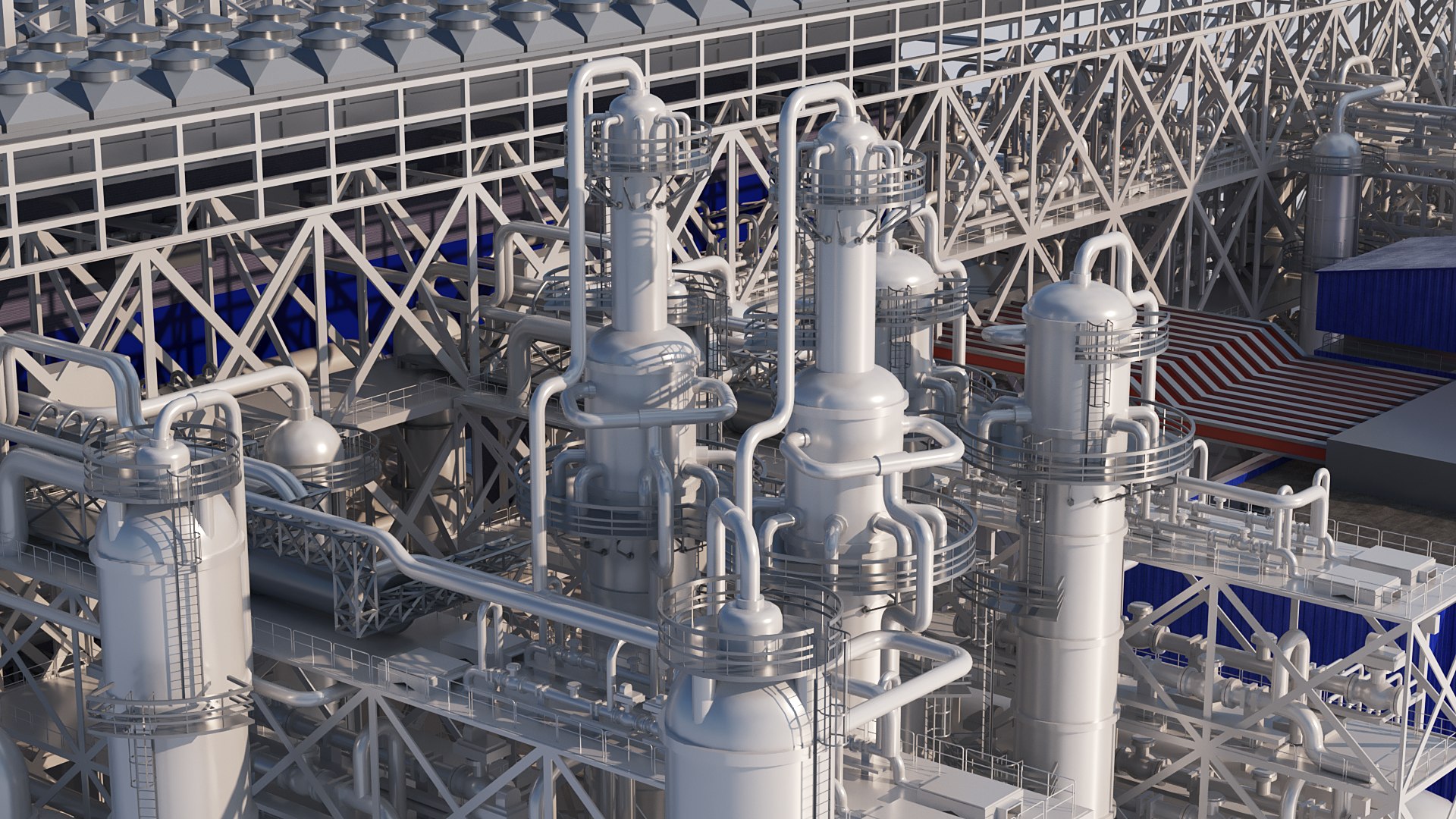Gas Liquefaction Plant 3D Model - TurboSquid 2417807