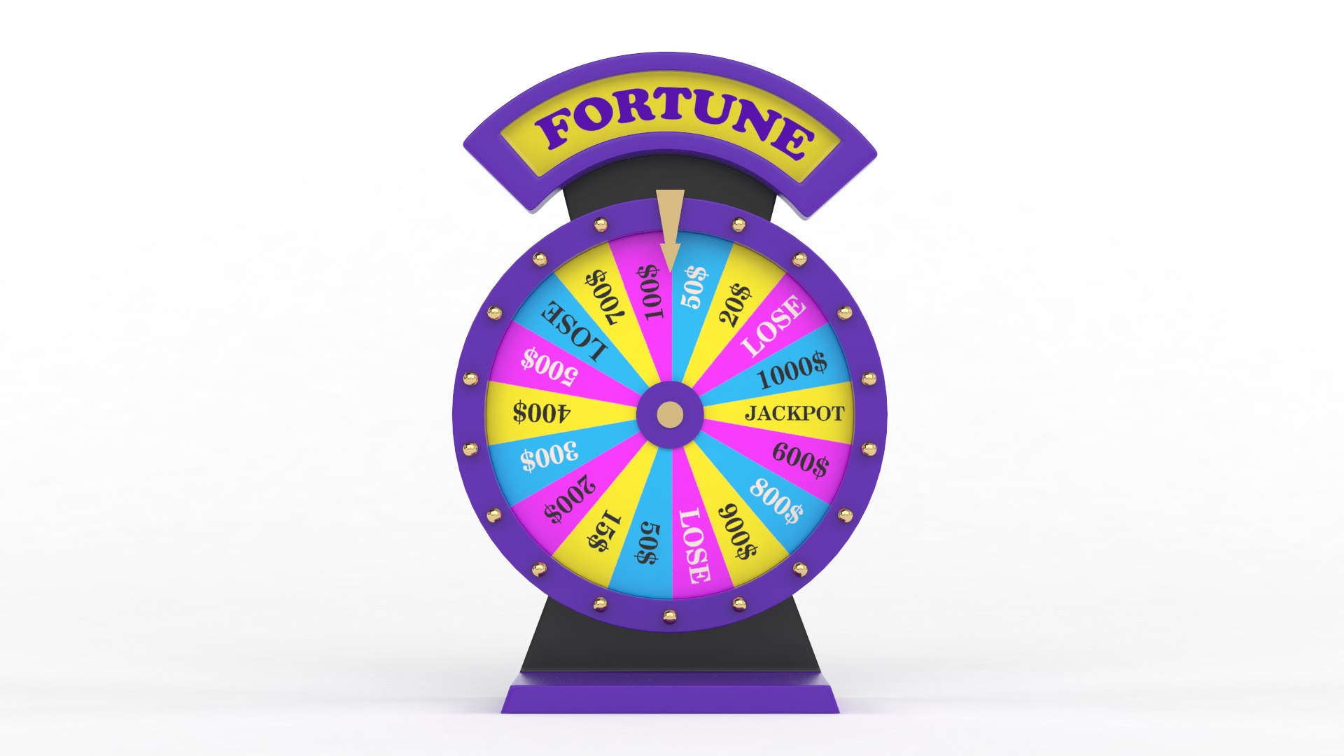 Wheel Of Fortune Model - TurboSquid 1956366