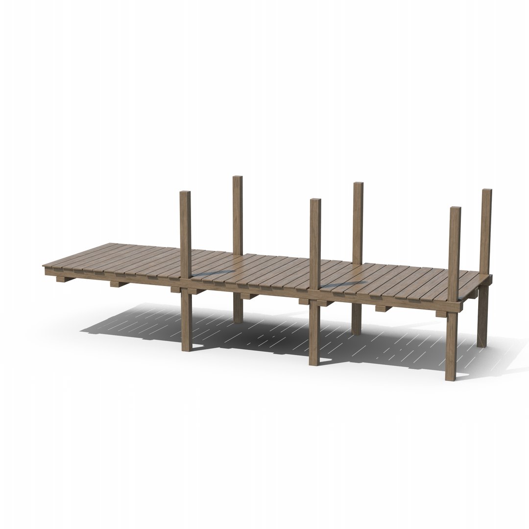 3D Model Wooden Pier - TurboSquid 2200289