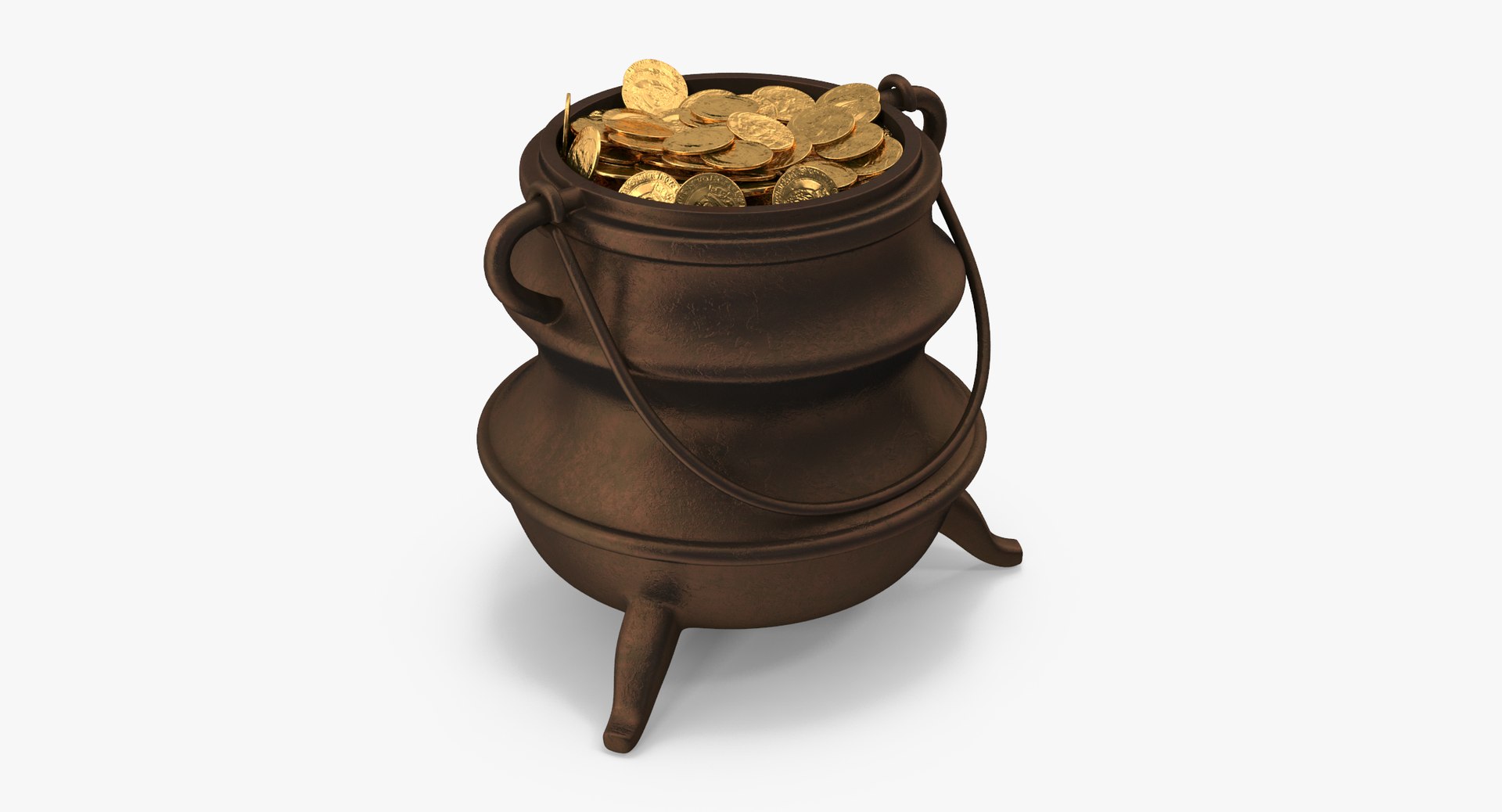 3d Model Pot Gold