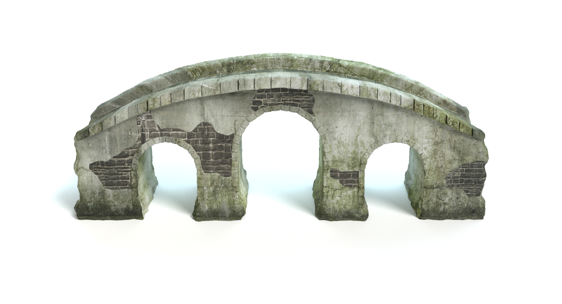 Old Arched Stone Bridge 3d Model