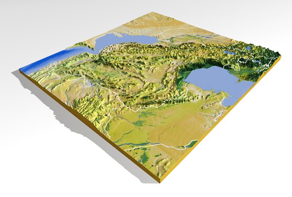 relief iran 3d max
