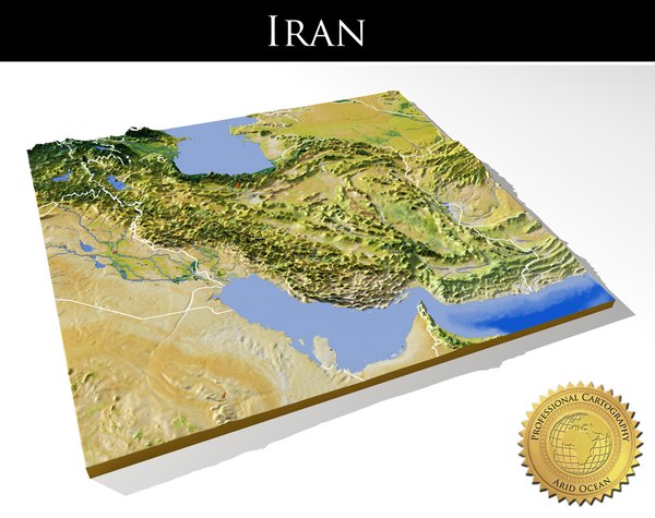 relief iran 3d max