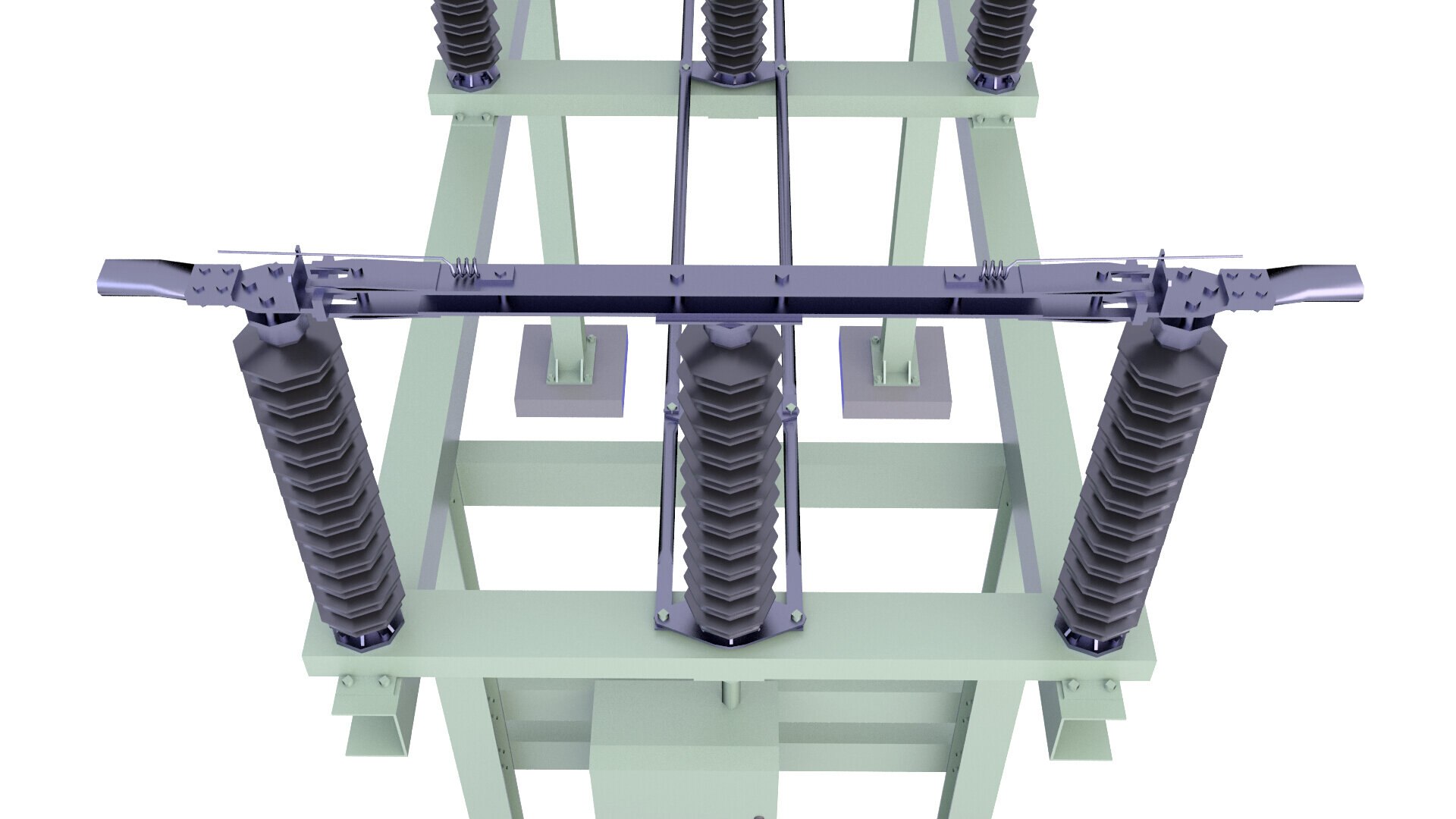 3D Substation Double Break Disconnector Low Poly 29 - TurboSquid 2098671