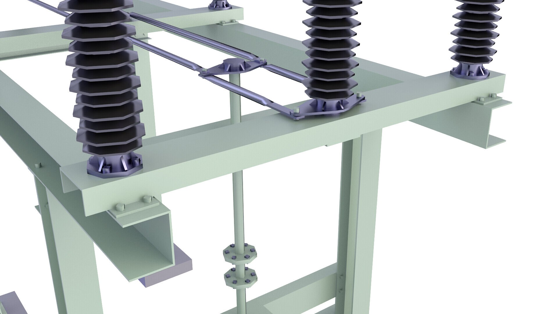 3D Substation Double Break Disconnector Low Poly 29 - TurboSquid 2098671