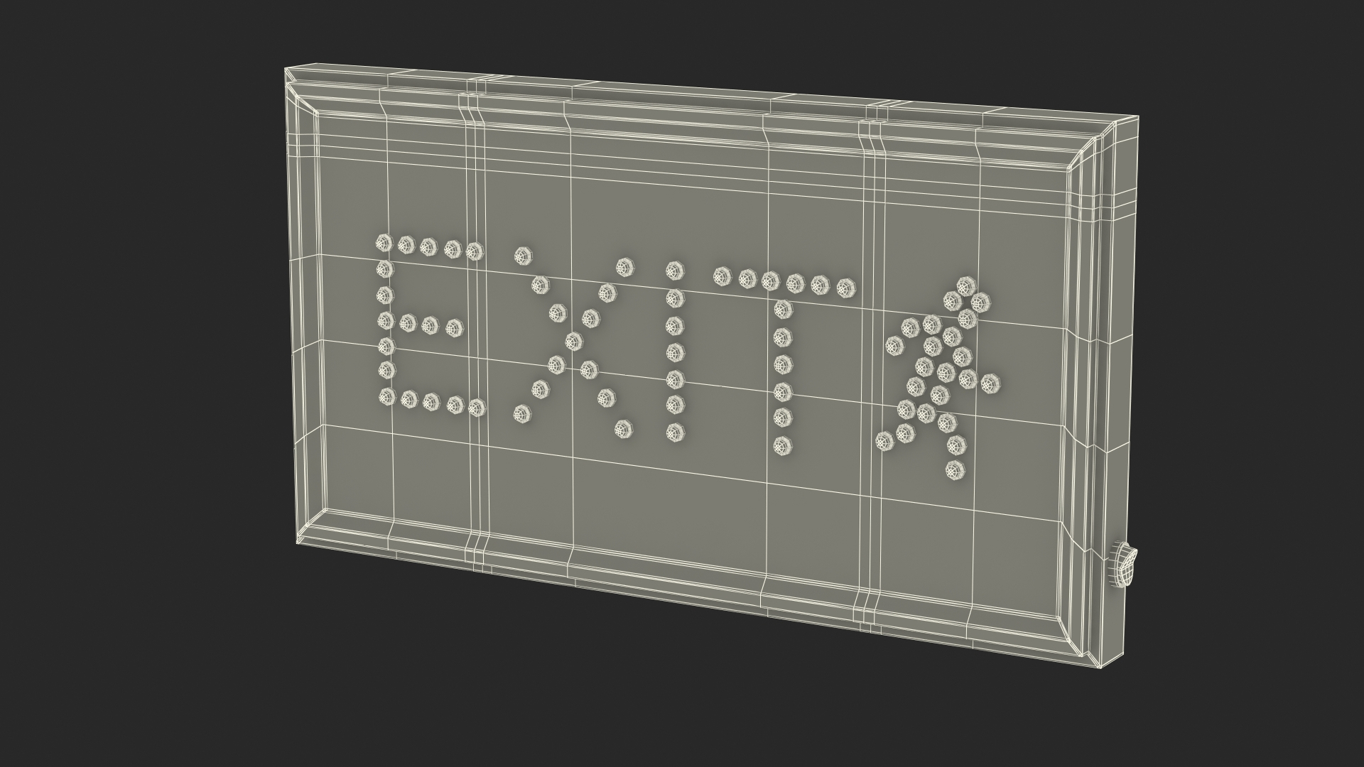 Blue LED Light Exit Sign ON 3D model - TurboSquid 2111454
