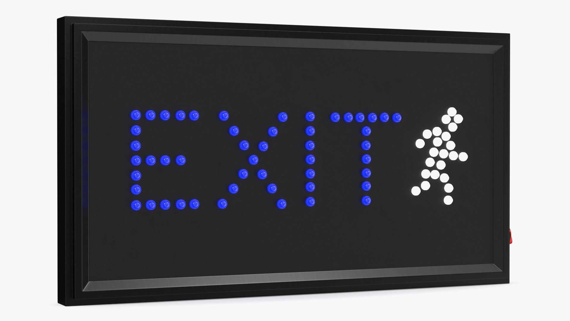 Blue LED Light Exit Sign ON 3D model - TurboSquid 2111454