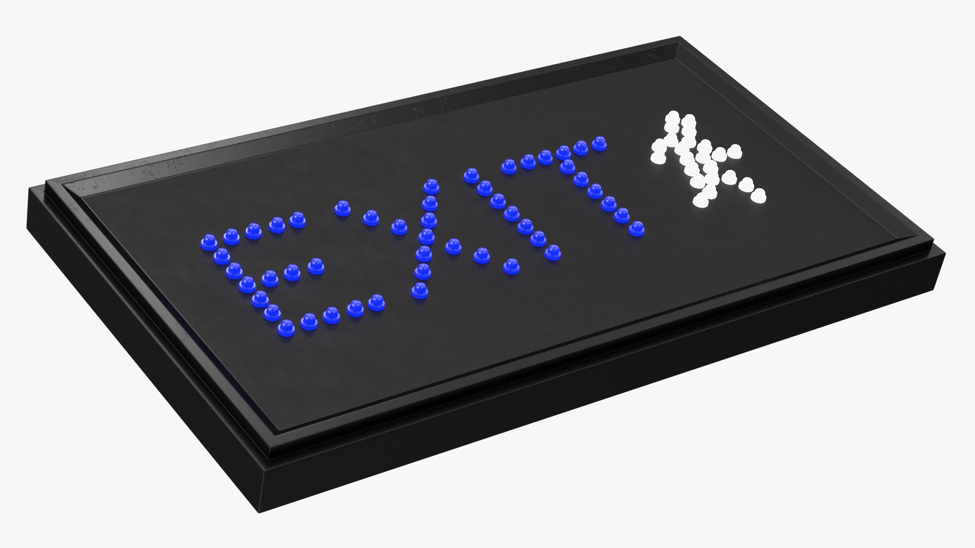 Blue LED Light Exit Sign ON 3D model - TurboSquid 2111454