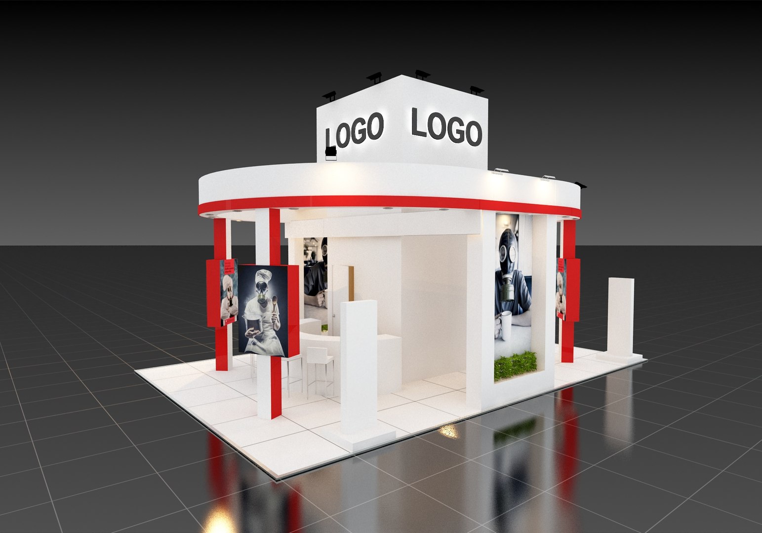 Exhibition Stand 3D Model - TurboSquid 2000852