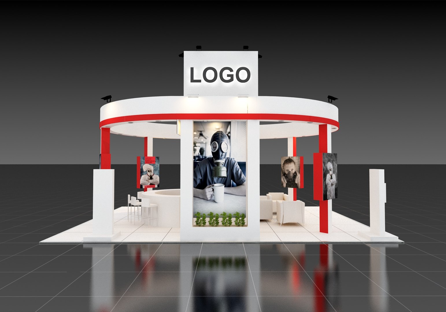 Exhibition Stand 3D Model - TurboSquid 2000852