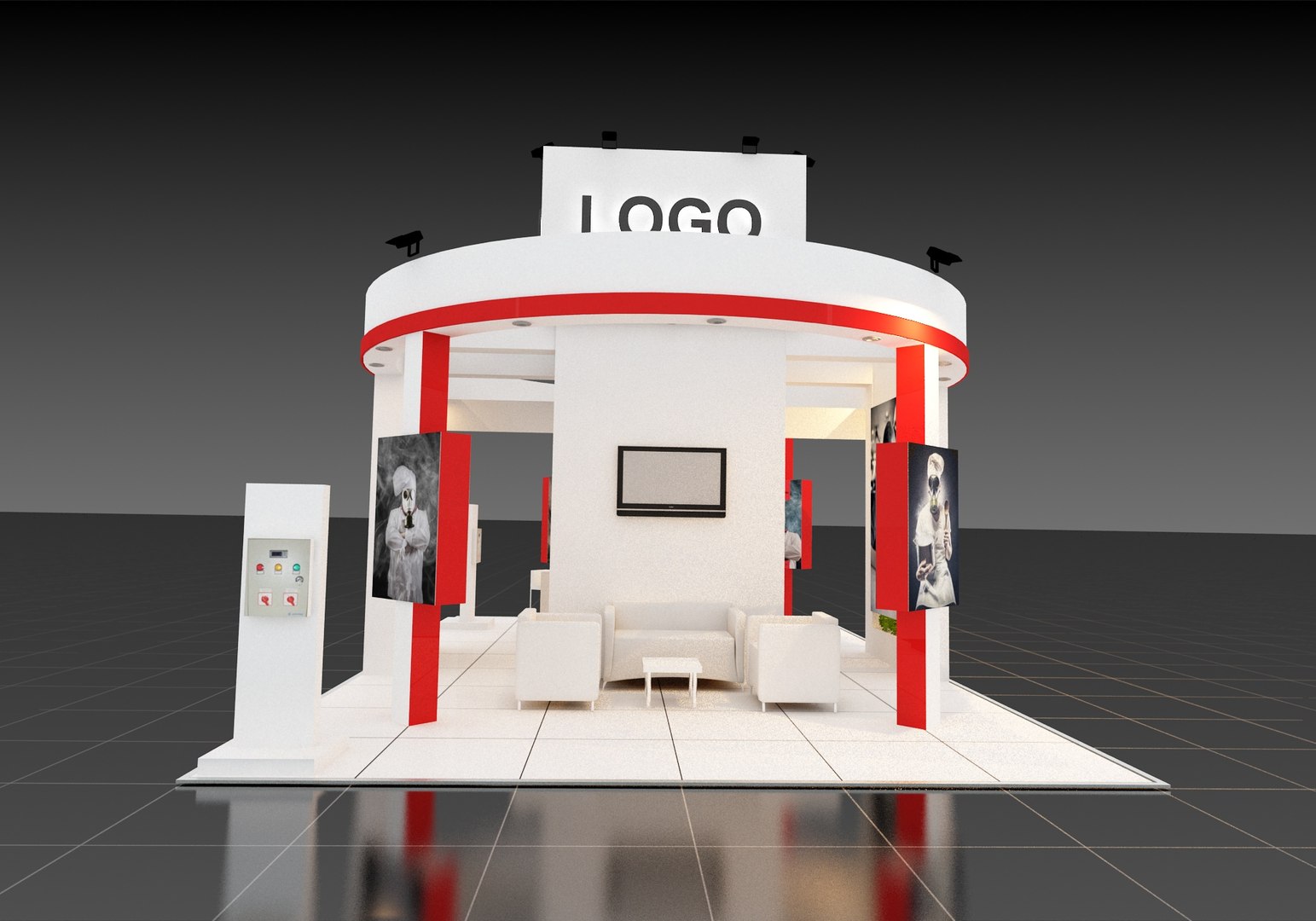 Exhibition Stand 3D Model - TurboSquid 2000852