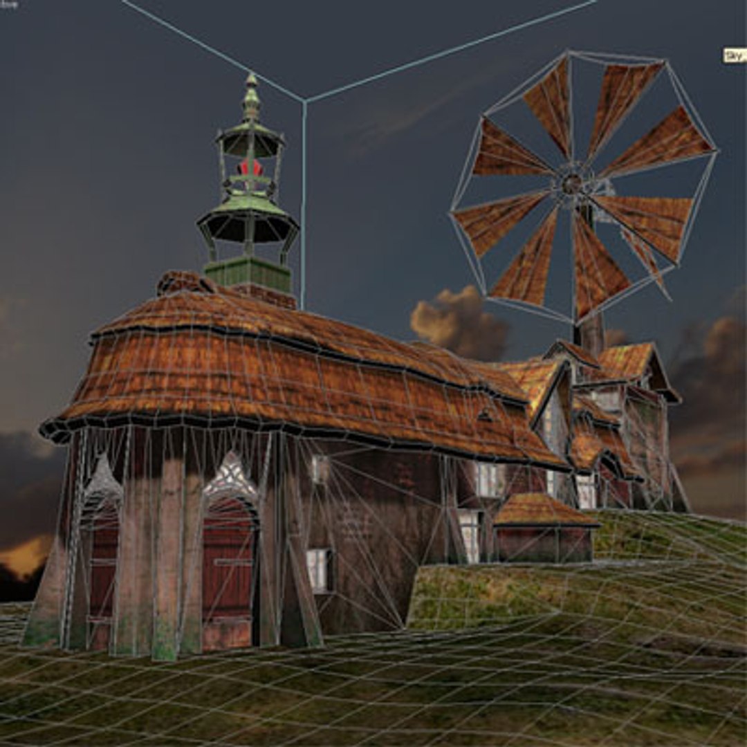3d Fantasy Windmill Model