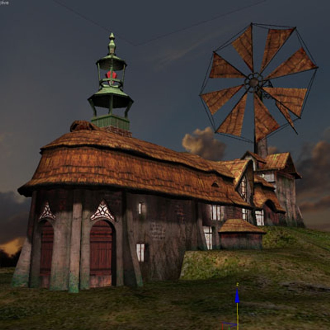 3d Fantasy Windmill Model