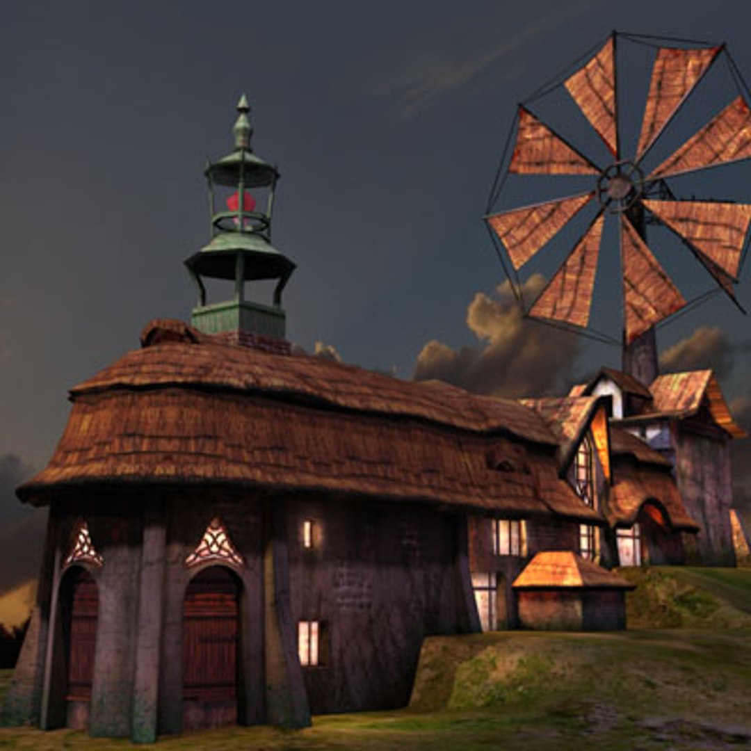 3d Fantasy Windmill Model