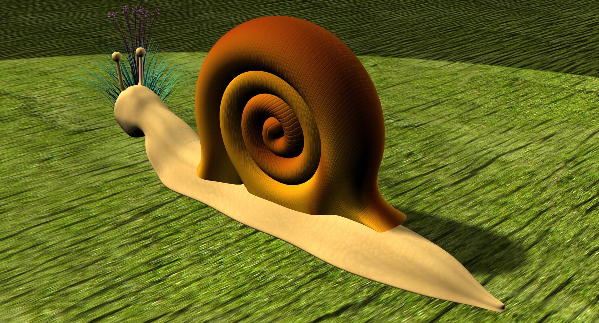 Cartoon Snail 3d Max