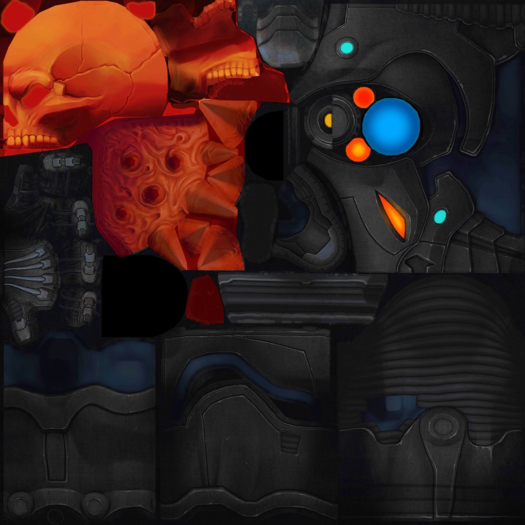 3D Cosmic Ghost Rider 3D Intergalactic Warrior Rigged Game Ready Model ...