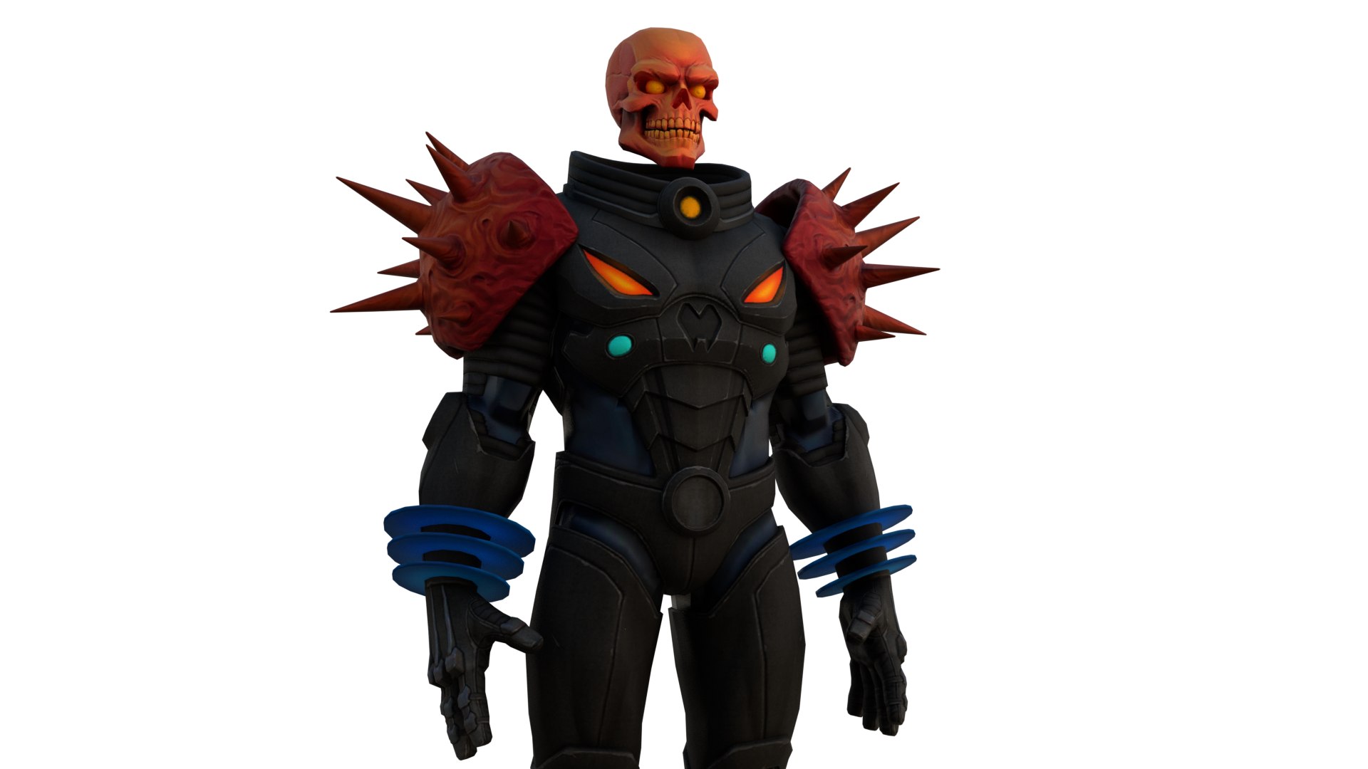 3D Cosmic Ghost Rider 3D Intergalactic Warrior Rigged Game Ready Model ...