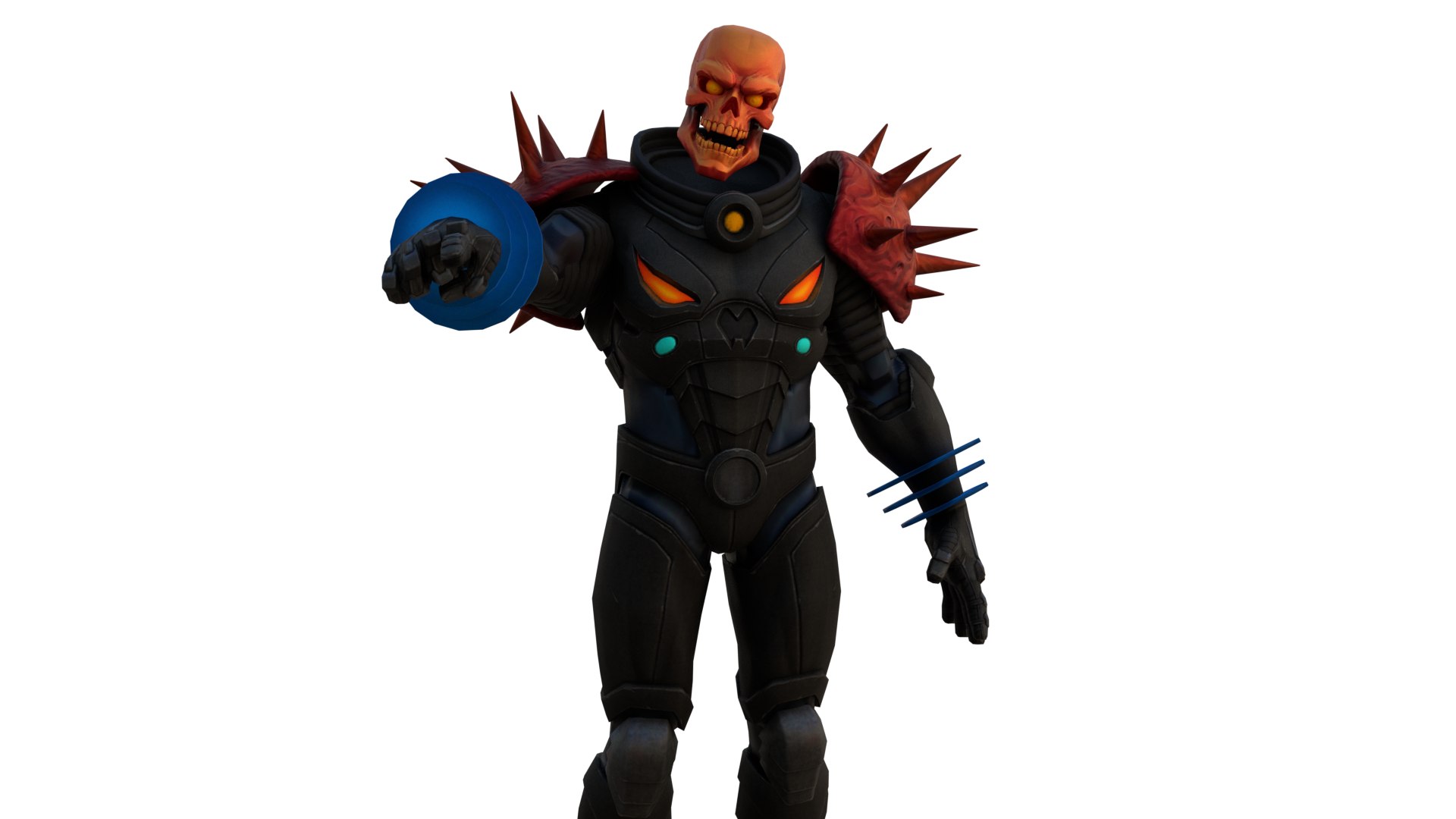 3D Cosmic Ghost Rider 3D Intergalactic Warrior Rigged Game Ready Model ...