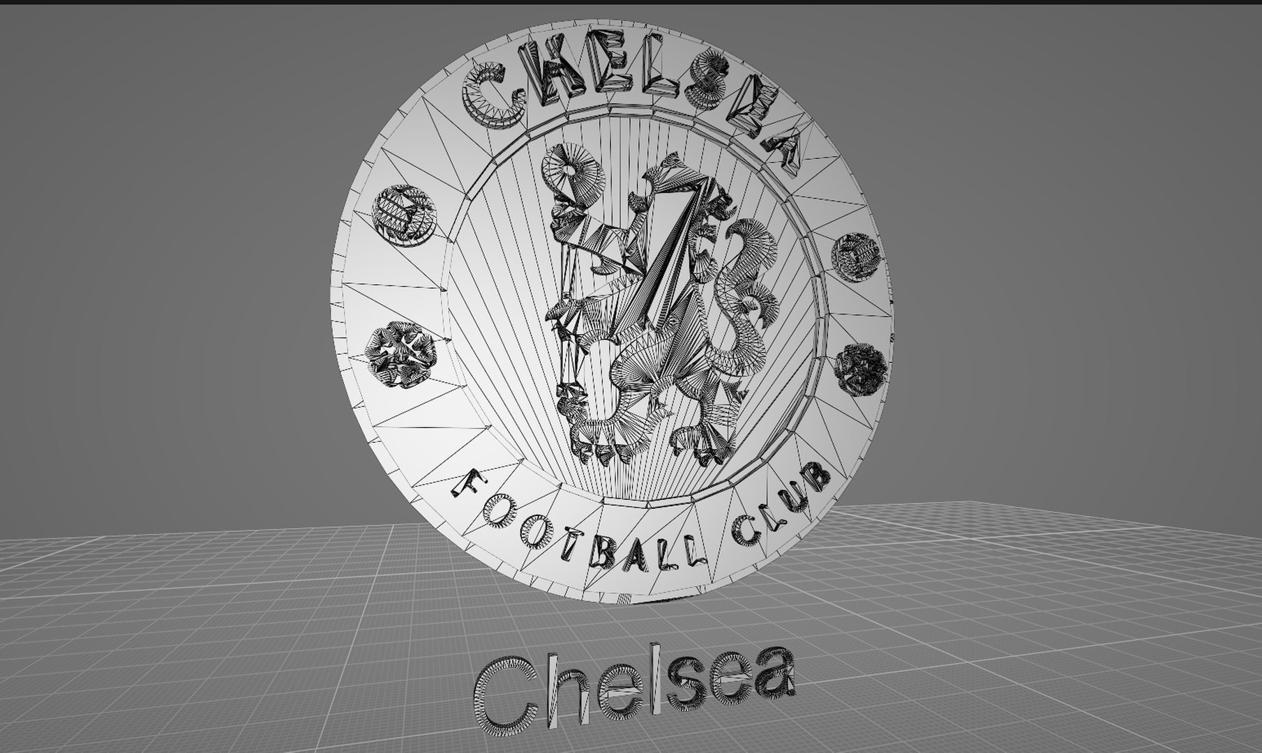 3D Chelsea FC Key Chan Logo Printable And Renderable - TurboSquid 2219752