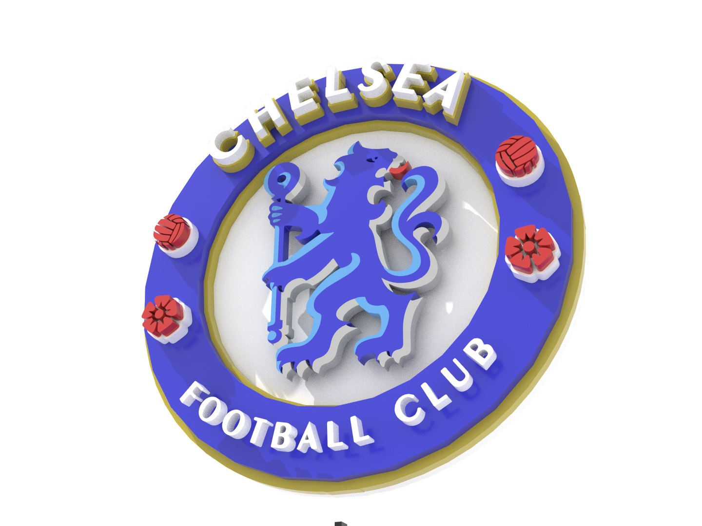 3D Chelsea FC Key Chan Logo Printable And Renderable - TurboSquid 2219752