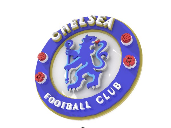 modelo 3d Logotipo de Key chan del Chelsea FC imprimible y renderizable ...